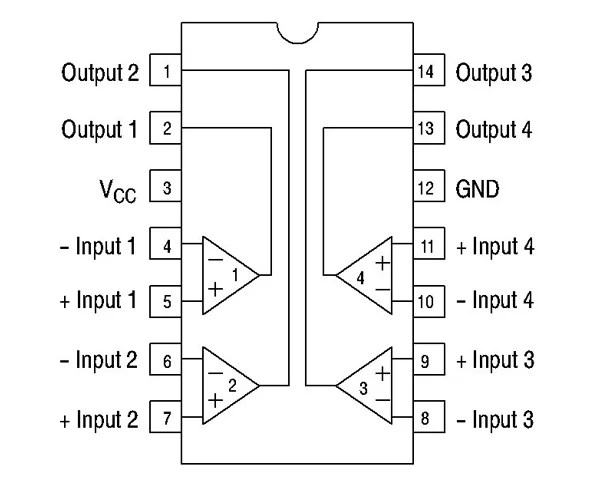 LM339 Comparator IC Pinout, Examples Circuits, Datasheet, Applications
