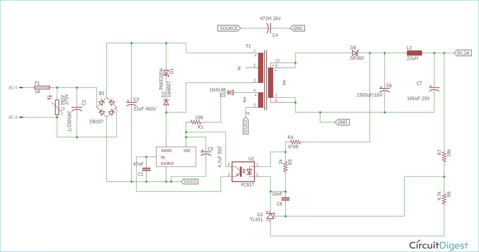 Smps Circuit Diagram With Explanation - Wiring Draw And Schematic