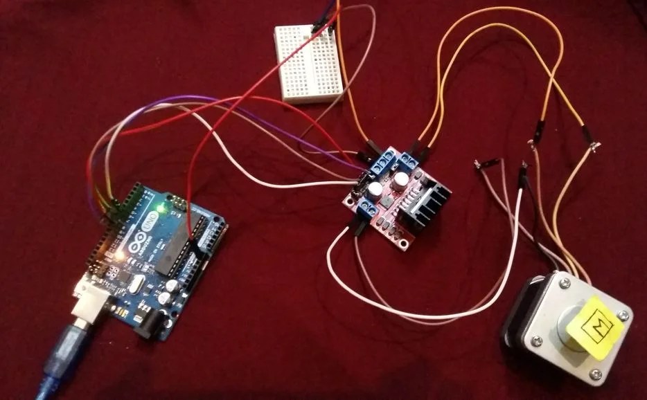 Wireless Stepper Motor Control Using Rf Communication Circuit Diagram