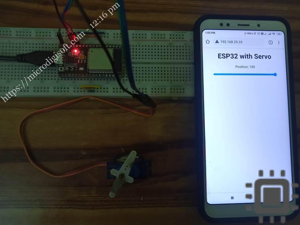 Esp32 Servo Motor Webserver With Arduino Ide