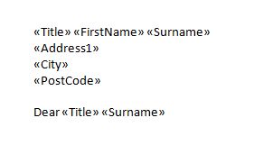 Using Microsoft Access Data in a Mail Merge