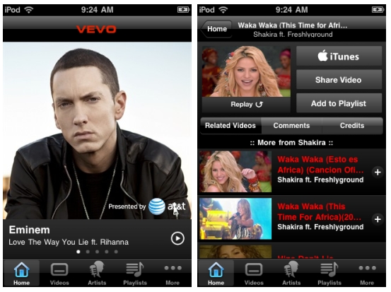 Vevo introduces music video app for iPhone - mobiputing