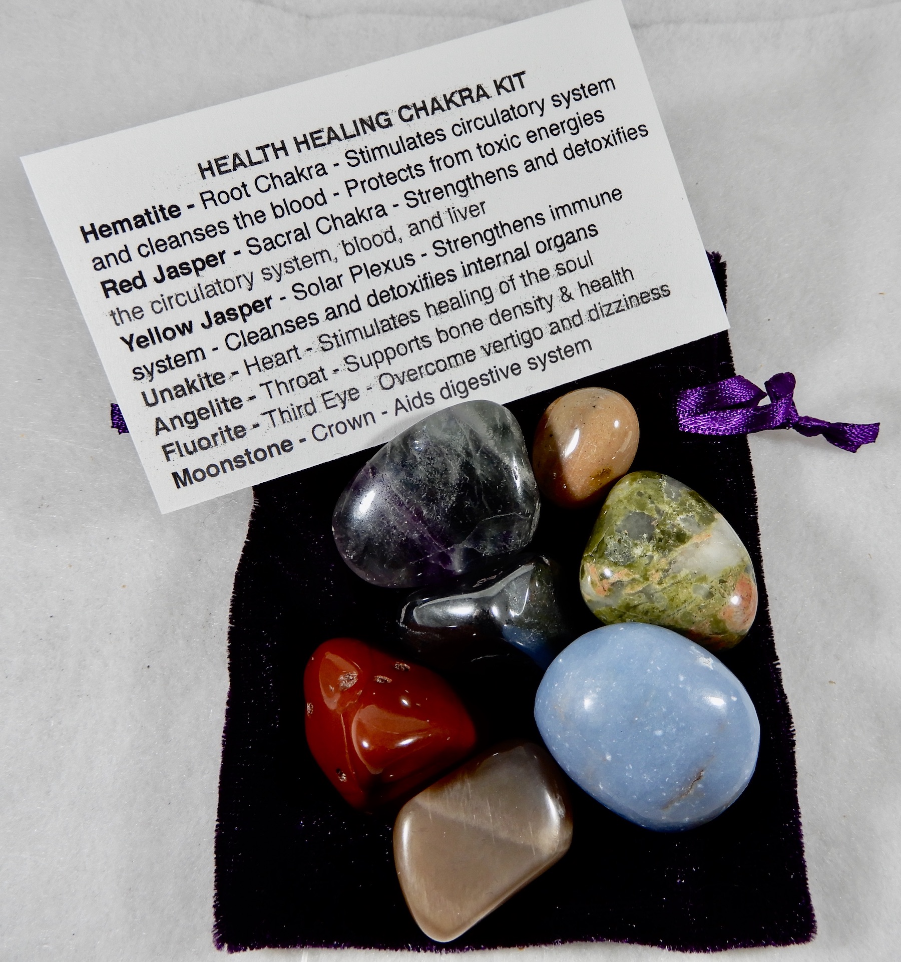 Chakra Kit for Health Healing | One stone for each chakra used for healing