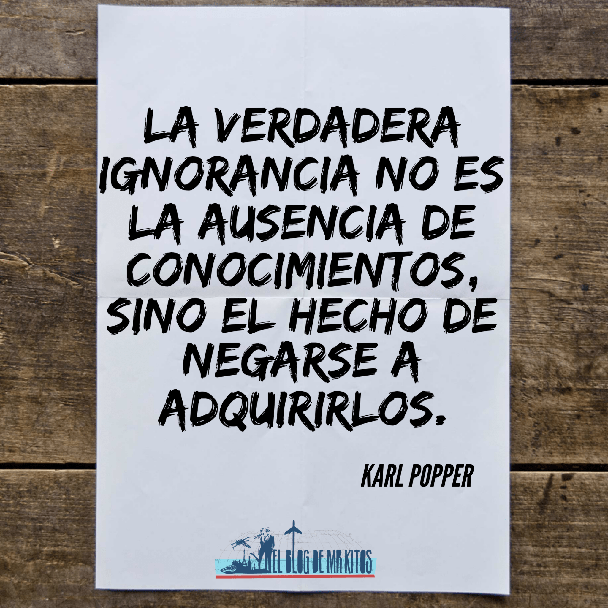 Cada día una frase - Karl Popper