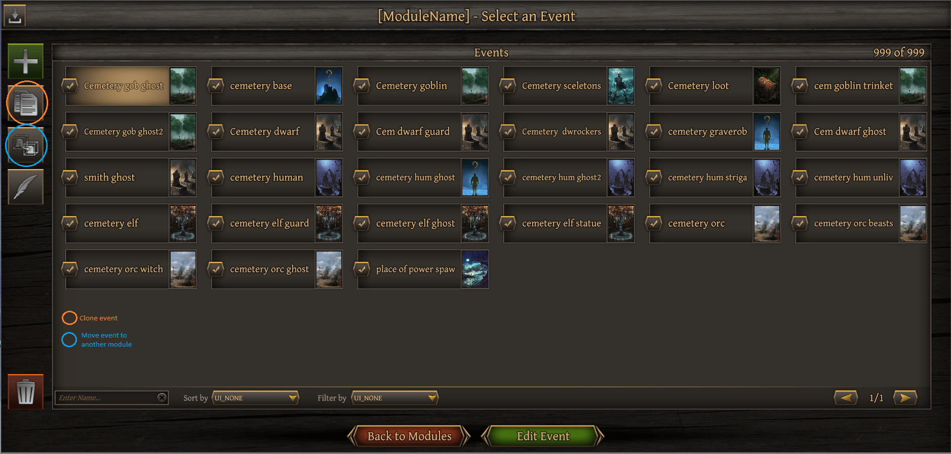 First look at our new event editor. – MuHa Games