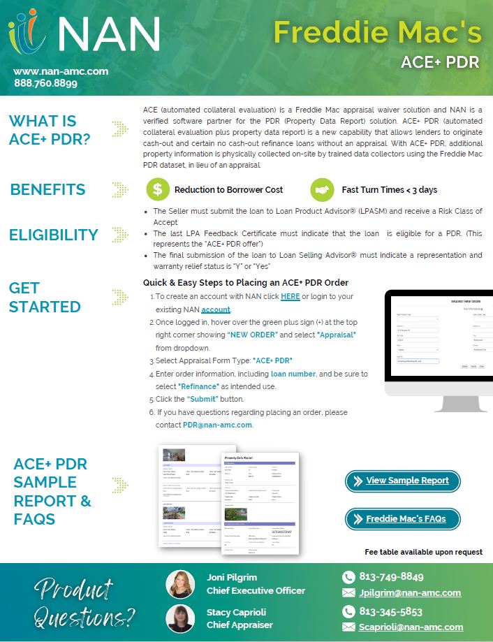 ACE+ PDR | Nationwide Appraisal Network