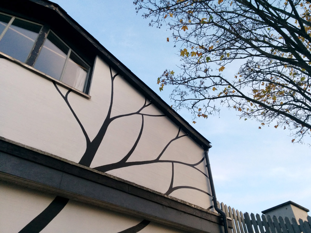 Gable painting, Roskilde Lilleskole - No Title Vægmalerier