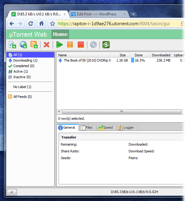 µTorrent Web Access