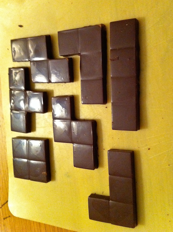 Make Tetris chocolate molds using tile • Offbeat Home & Life
