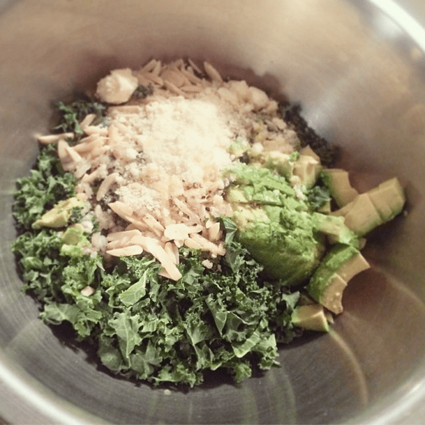 Megan-simple kale salad (with bonus scavenger cocktail action ...