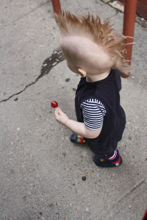 What could be more punk than a mohawk and a lollipop? • Offbeat Home & Life