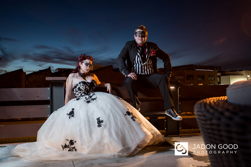 A curious masquerade wedding of oddities and glamour