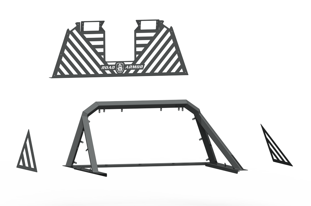 2017-2021 FORD F-250 Stealth Headache Racks – Texture Black – Offroad ...
