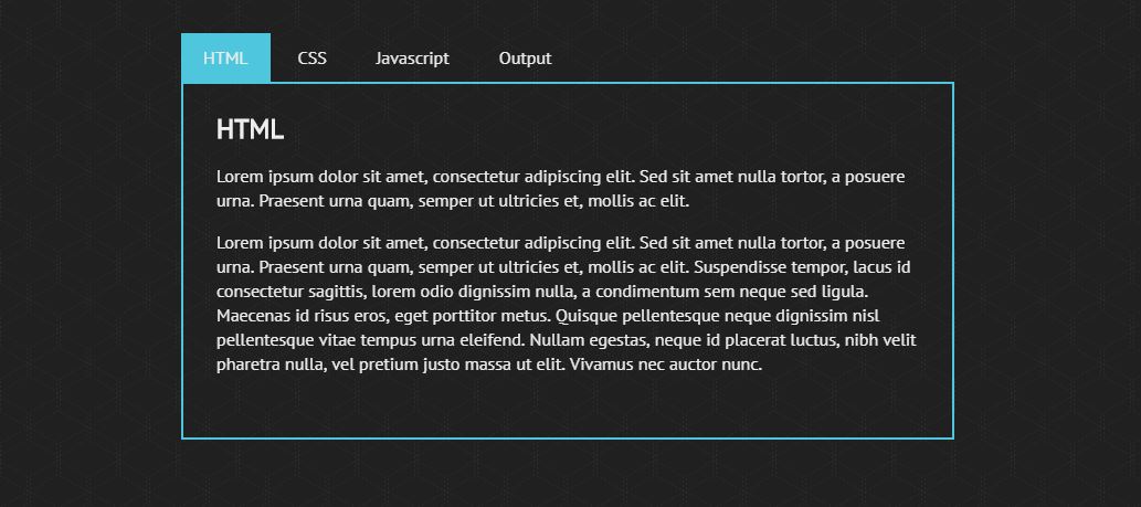 10 Best Html Css Tabs Menu Collection Onaircode 9644