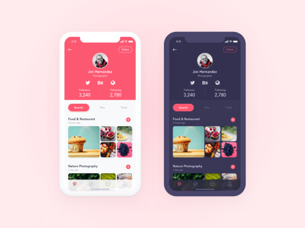 20+ Mobile App Profile Screen UI Design [Updated] - OnAirCode