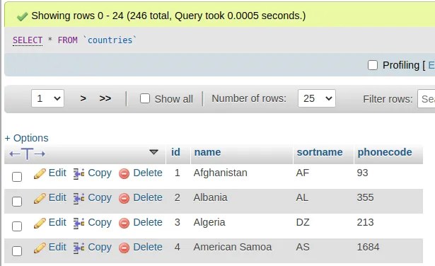 PHP MySQLi Dynamic Dependent Dropdown using jQuery Ajax