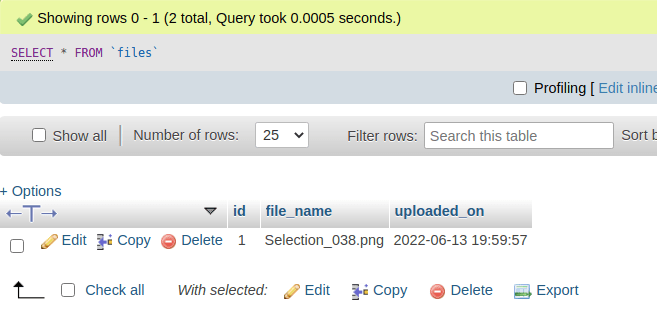 PHP & MySQL Drag and Drop File Upload Using DropzoneJS