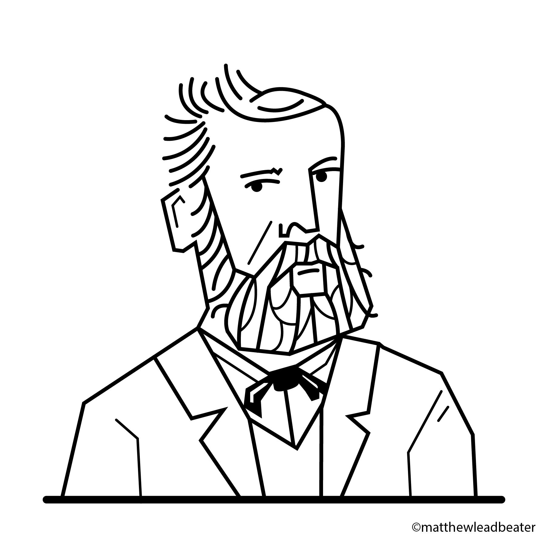 Line Art Portraits of Logicians – Open Logic Project