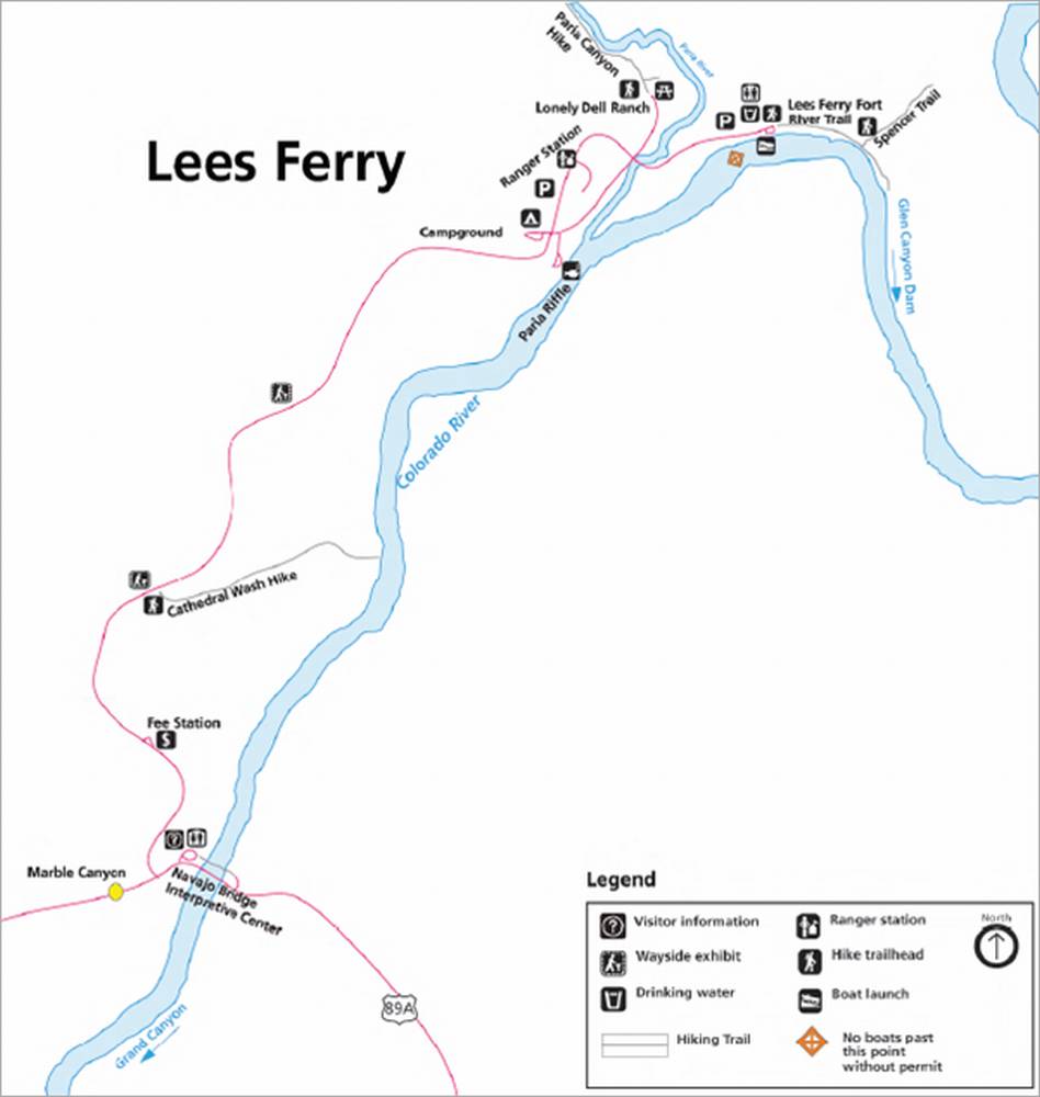 Лиз Ферри (Lees Ferry) в США - знаменитая паромная переправа через реку ...