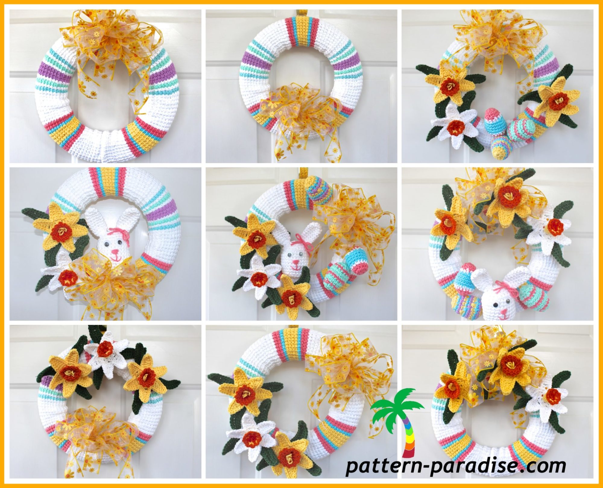 FREE CROCHET PATTERN - Spring Wreath! | Pattern Paradise