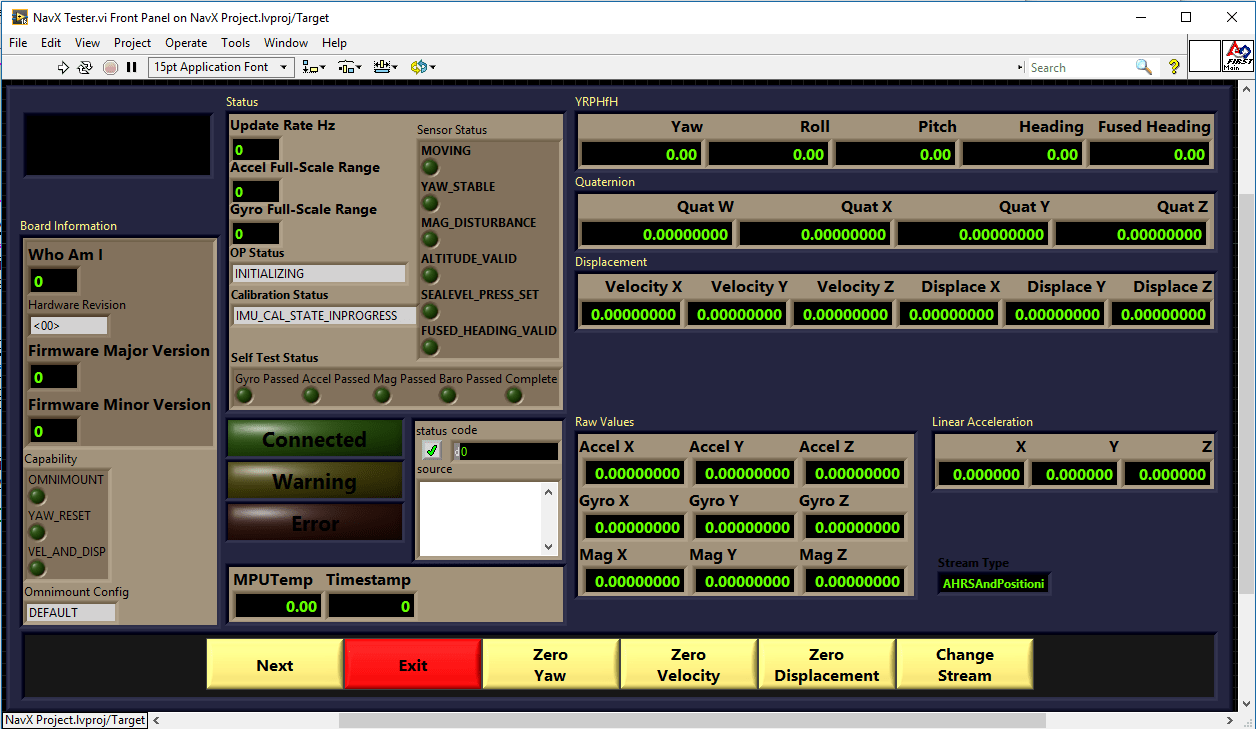 Data Monitor (FRC) | navX-MXP