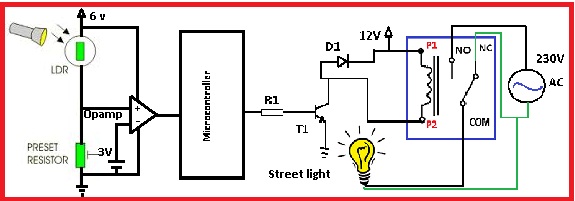 Automatic Street Light Circuit Using Ldr
