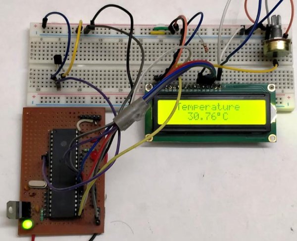 Digital Thermometer Using 8051 Circuit Diagram - Circuit Diagram