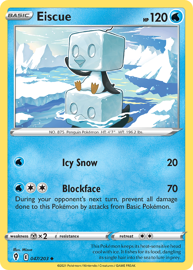 Eiscue · Evolving Skies (EVS) #047 ‹ PkmnCards