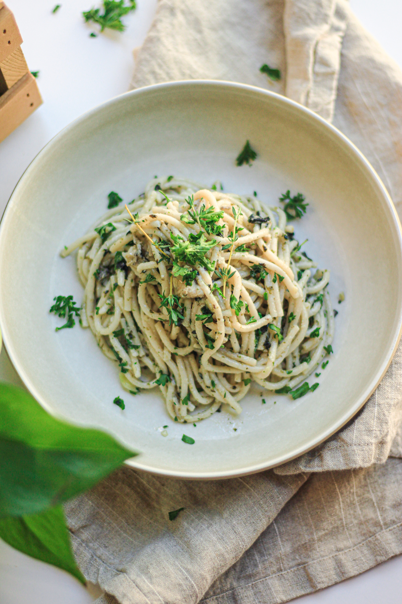 Shockingly Good Vegan Linguine - Plant Fulfilled Recipe