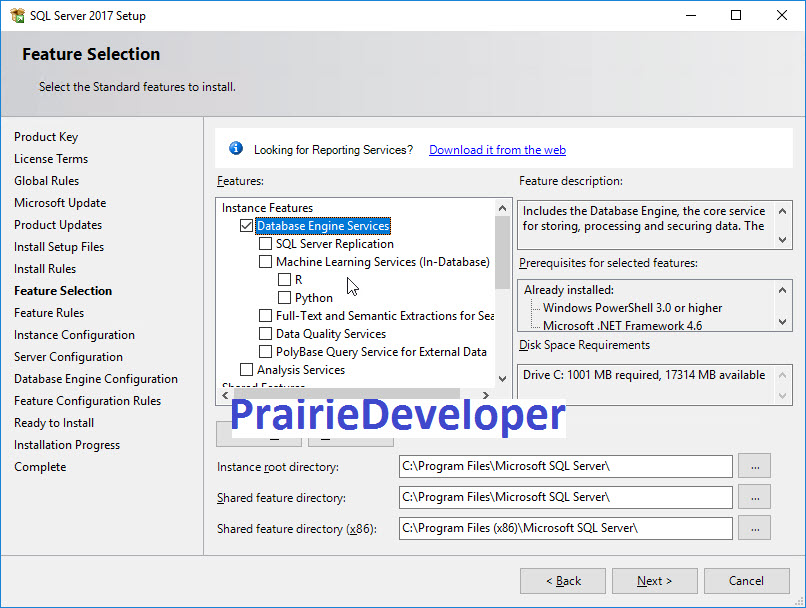 Select Features - Little Developer on the Prairie