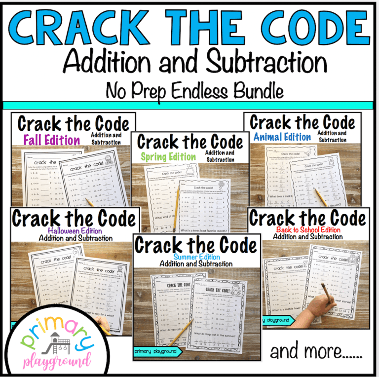 Free Printable Crack the Code Math - Primary Playground