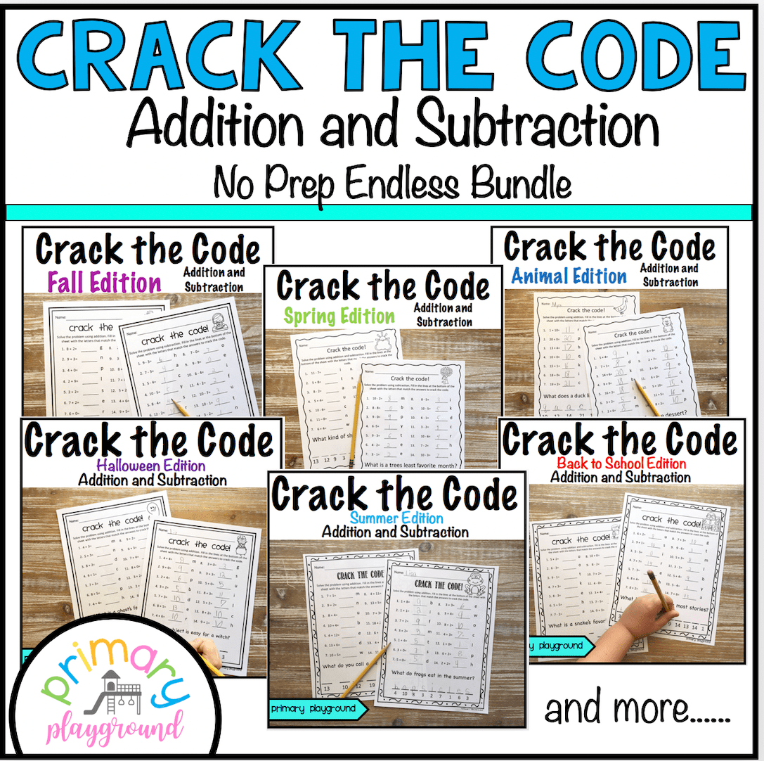 Free Printable Crack the Code Math - Primary Playground