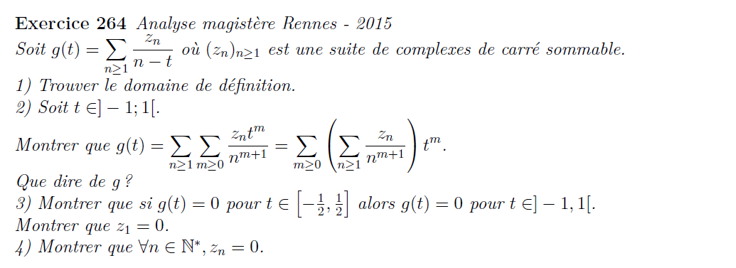 Exercices de séries entières en prépa - Progresser-en-maths