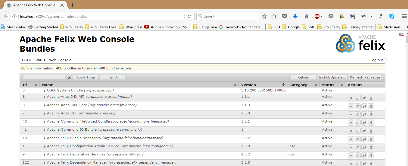 Apache Felix Web Console in Liferay 7 - Pro Liferay