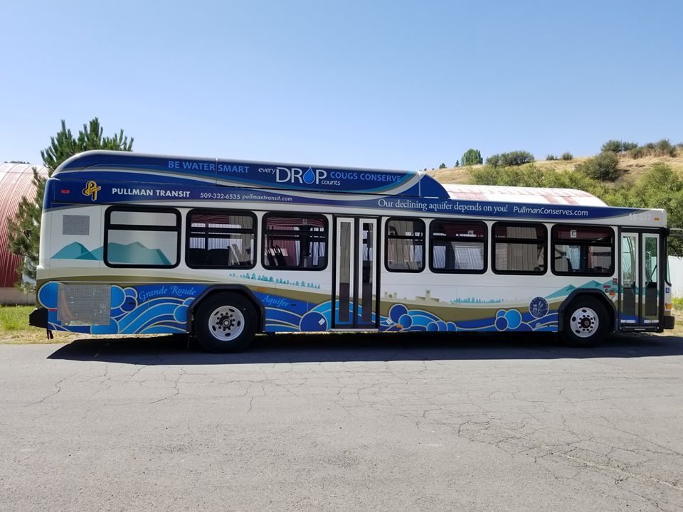 Pullman Transit Unveils Aquifer-Themed Bus Designed To Encourage Water ...