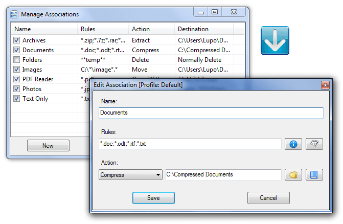 DropIt: Tiny free application that organizes your desktop quickly ...