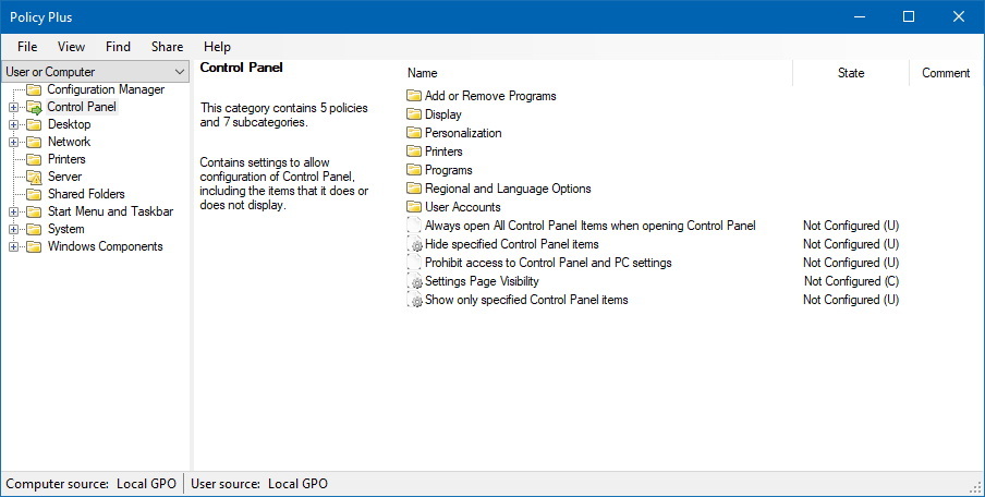 How to edit Group Policy settings on Windows 10 Home with Policy Plus ...