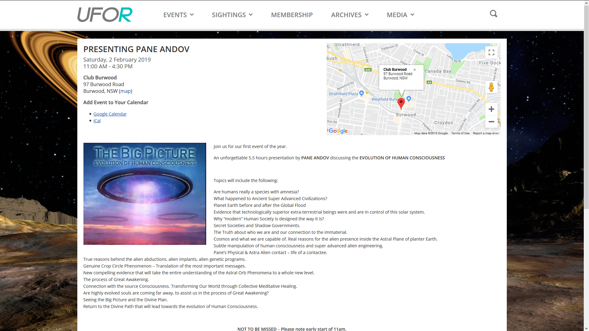 Sydney UFO Talk 02 February 2019 - Pure Tranquility Publishing