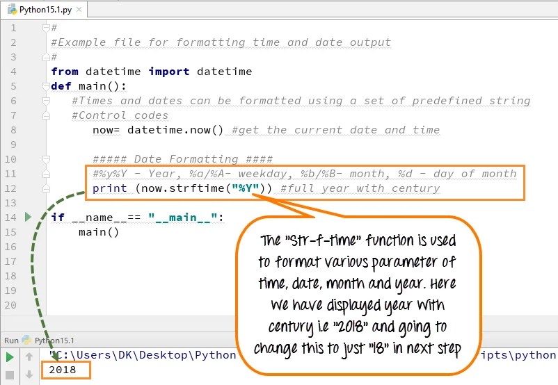 Python DateTime, TimeDelta, Strftime(Format) with Examples - python tutorials