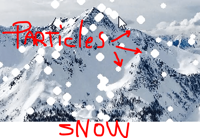 Particles... snow (with pygame) | python programming