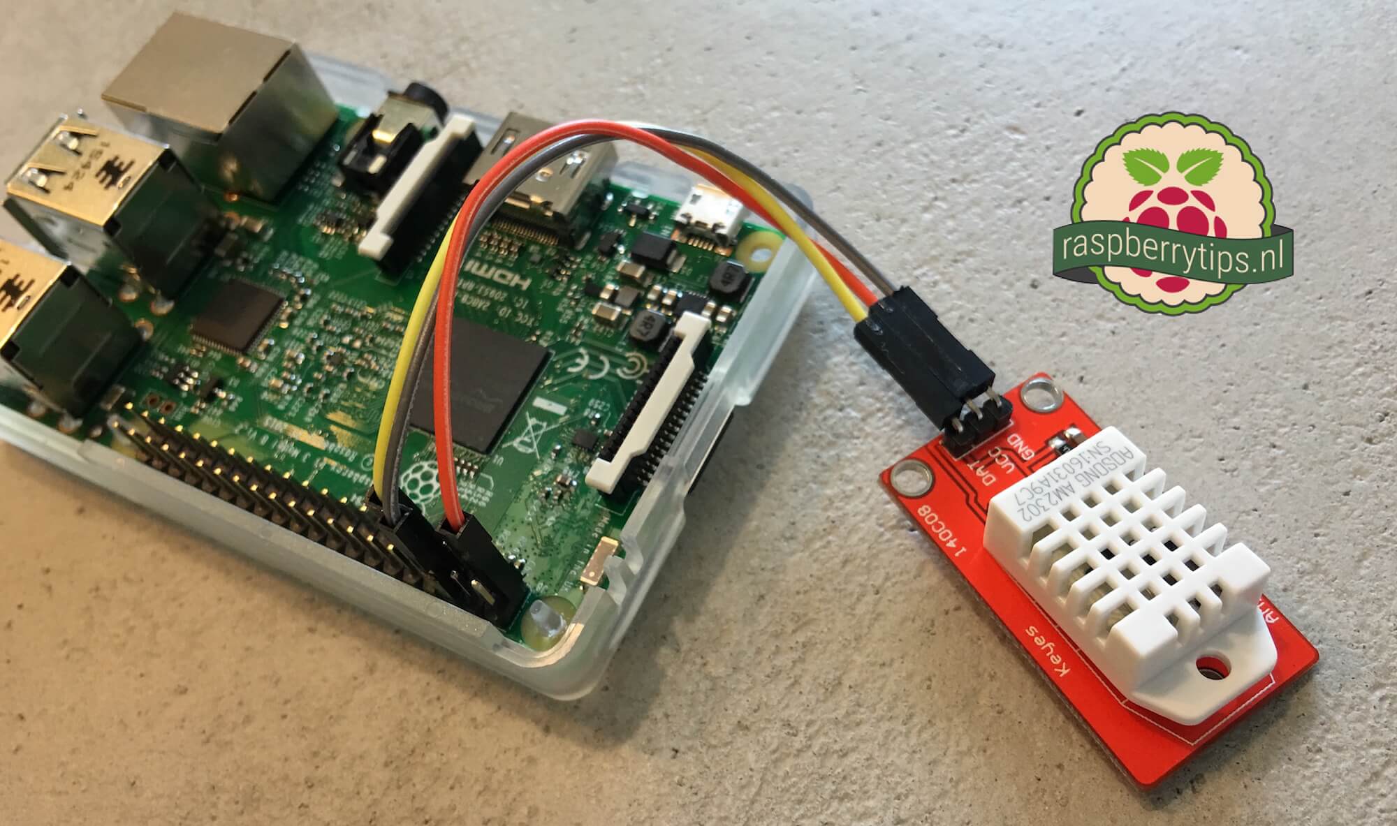 DHT22 AM2302 Temperatuursensor aansluiten op een Raspberry Pi