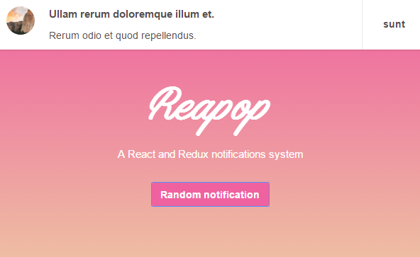 A React & Redux Notifications System - Reapop | Reactscript