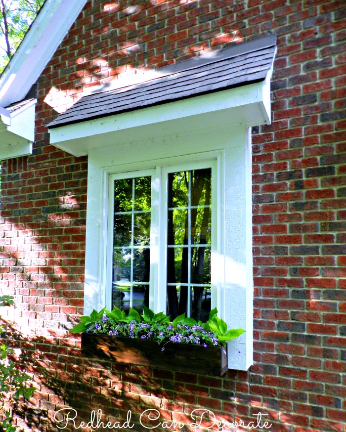 DIY Wood Window Flower Box - Redhead Can Decorate