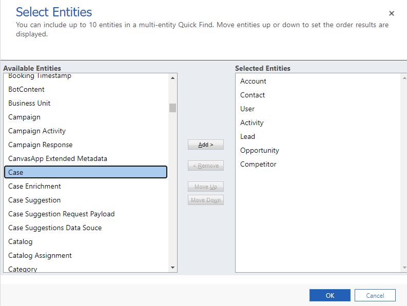 Dynamics 365 Crm System Administrator How To Guide Add Or Remove Entities In Global Search
