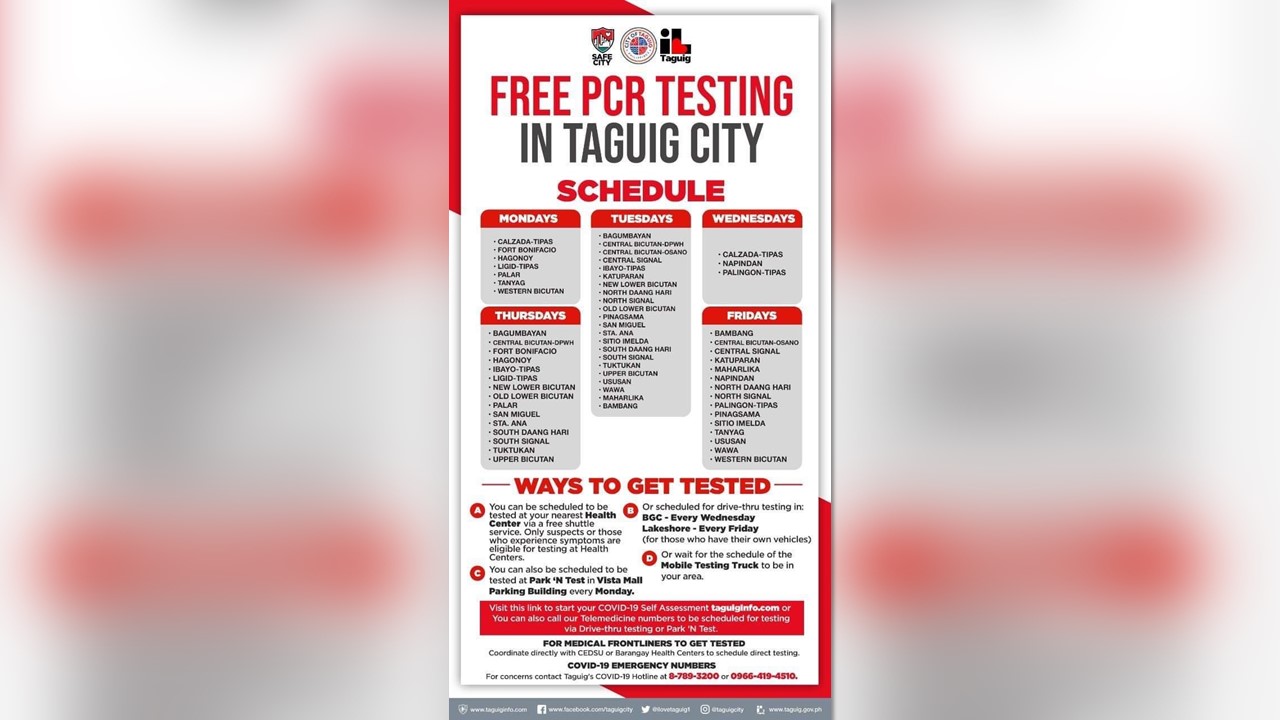 Taguig LGU, patuloy na nagkakaloob ng libreng COVID-19 test - RMN Networks