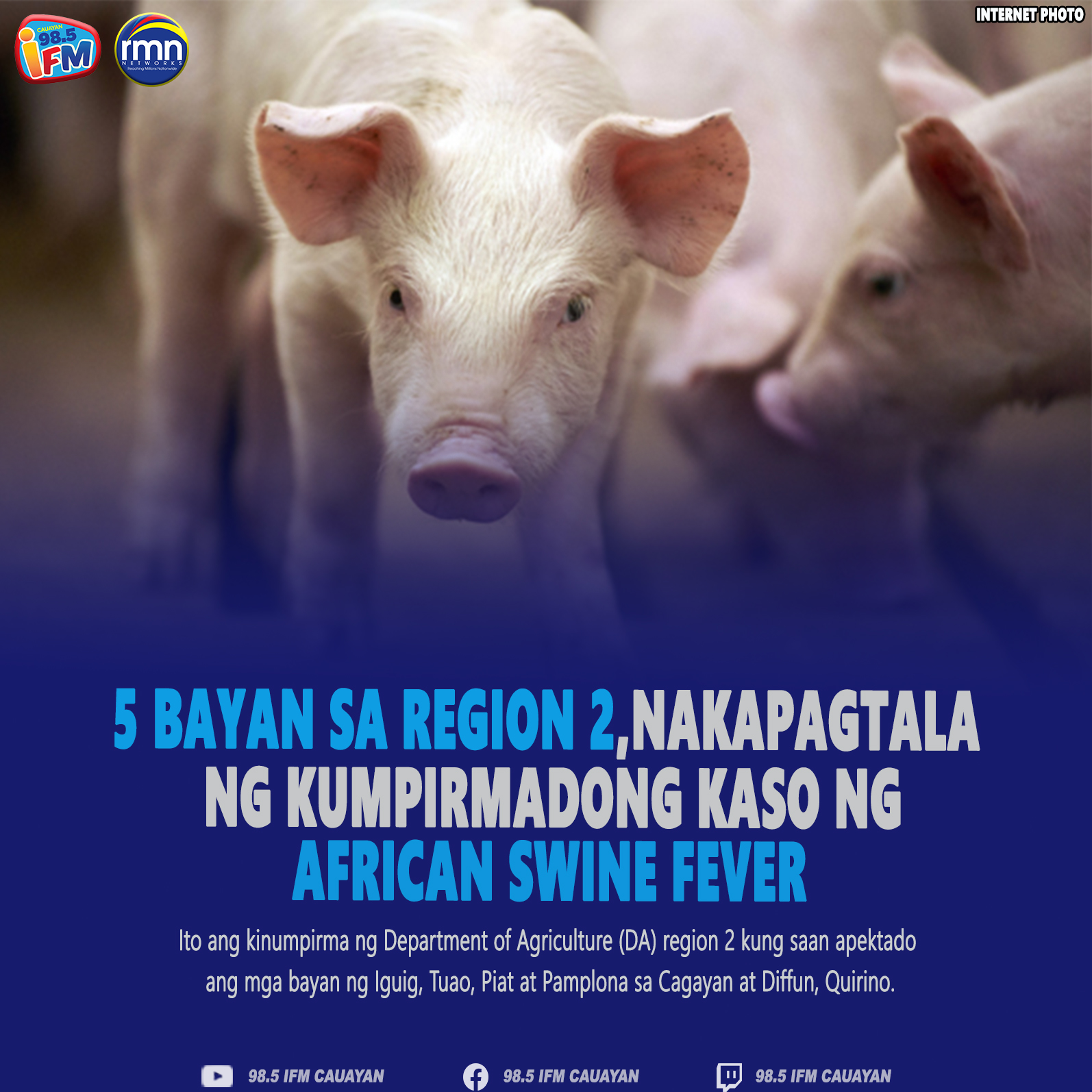 5 bayan sa Region 2, Nakapagtala ng kaso ng African Swine Fever - RMN ...