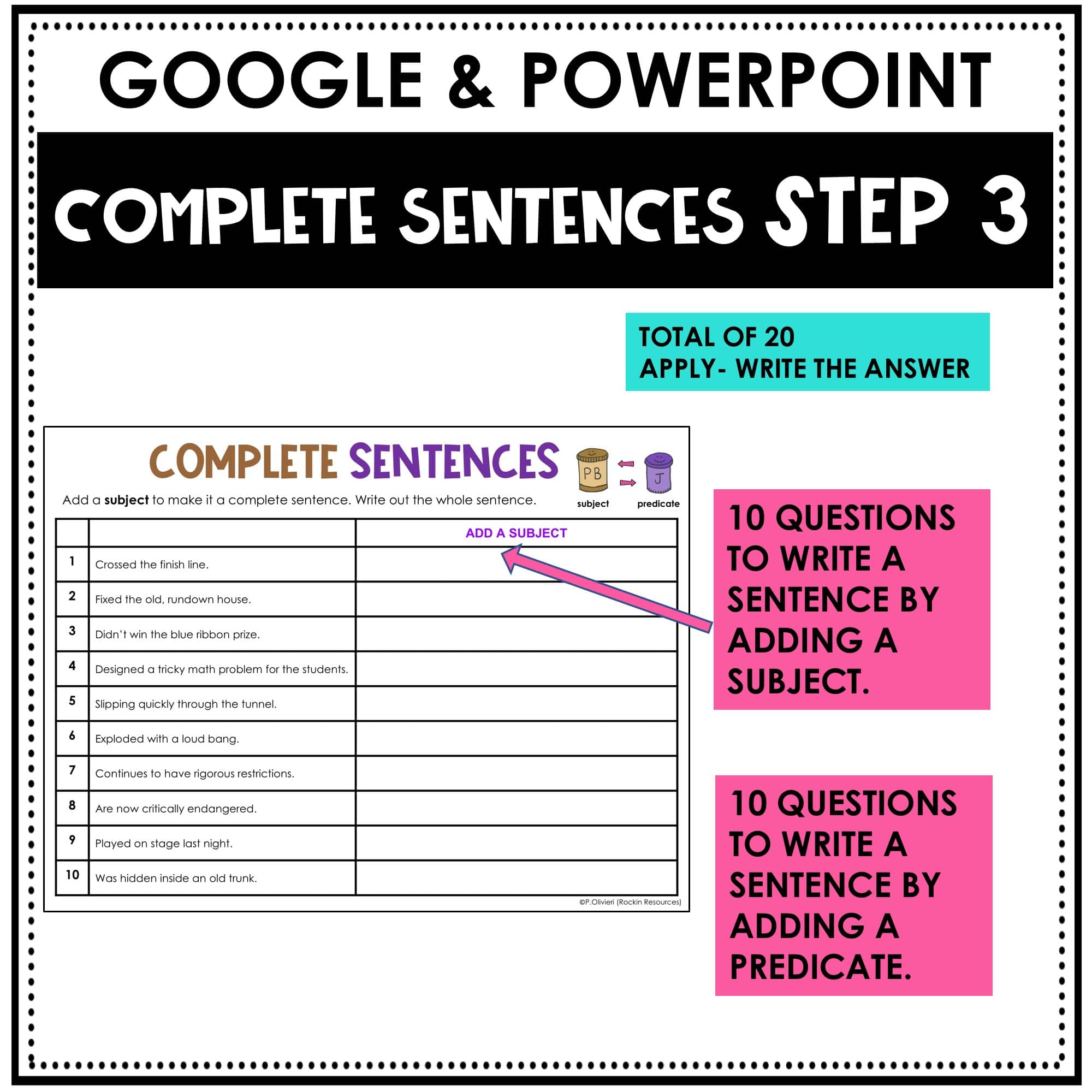 5th Grade Digital Step-by-Step Complete Sentences Practice | Rockin ...