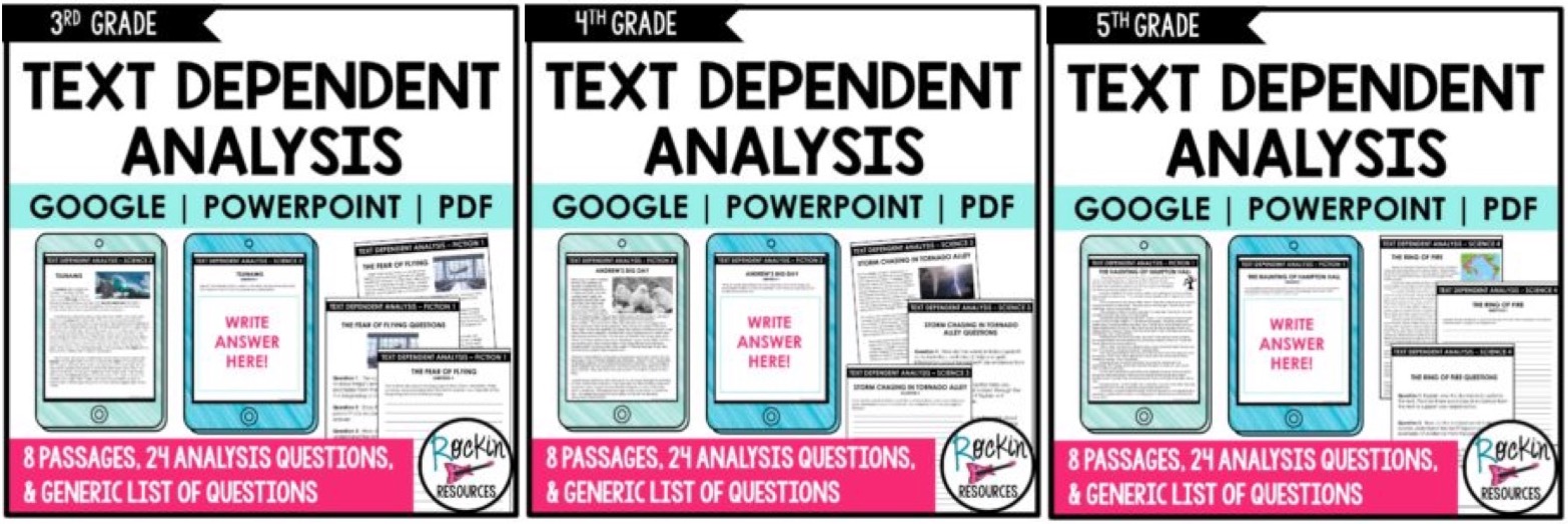 Strategies to Teach Text-Dependent Analysis (TDA) | Rockin Resources