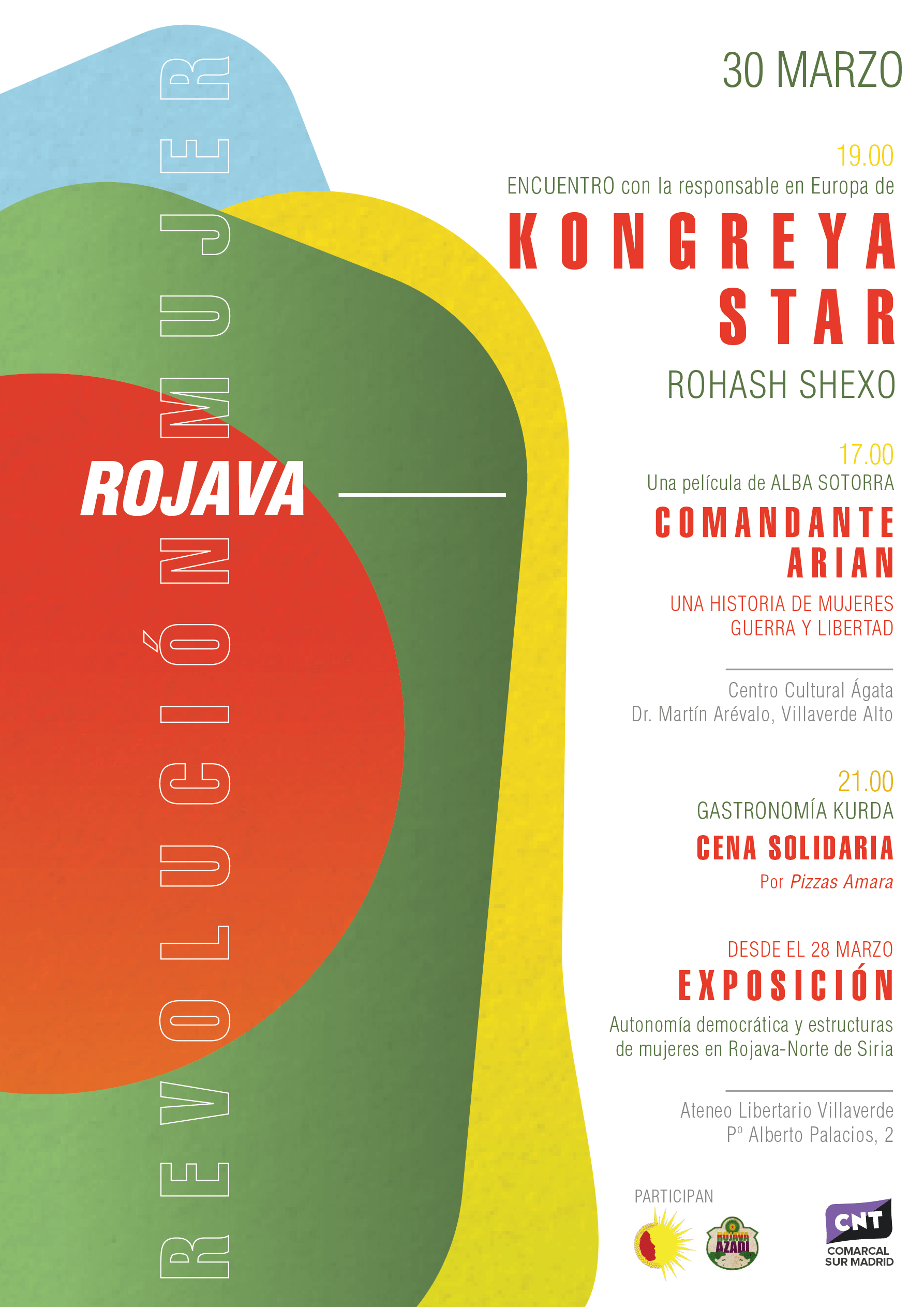 Jornada "Rojava: Revolución de Mujeres - Encuentro con Kongreya Star ...