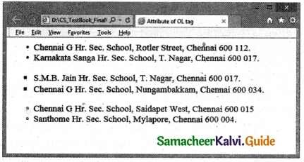 Samacheer Kalvi 11th Computer Applications Guide Chapter 11 HTML ...